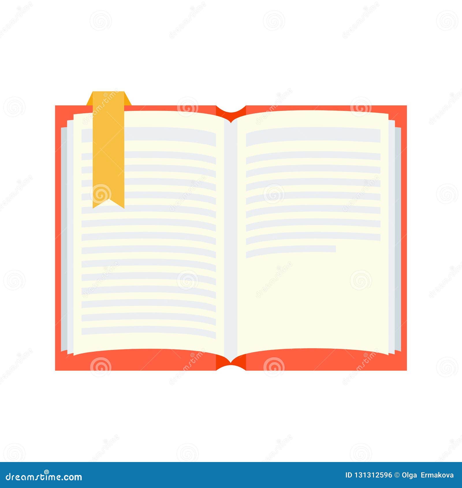 Book. Open Book. Tutorial with Tab. Vector Illustration. Stock ...