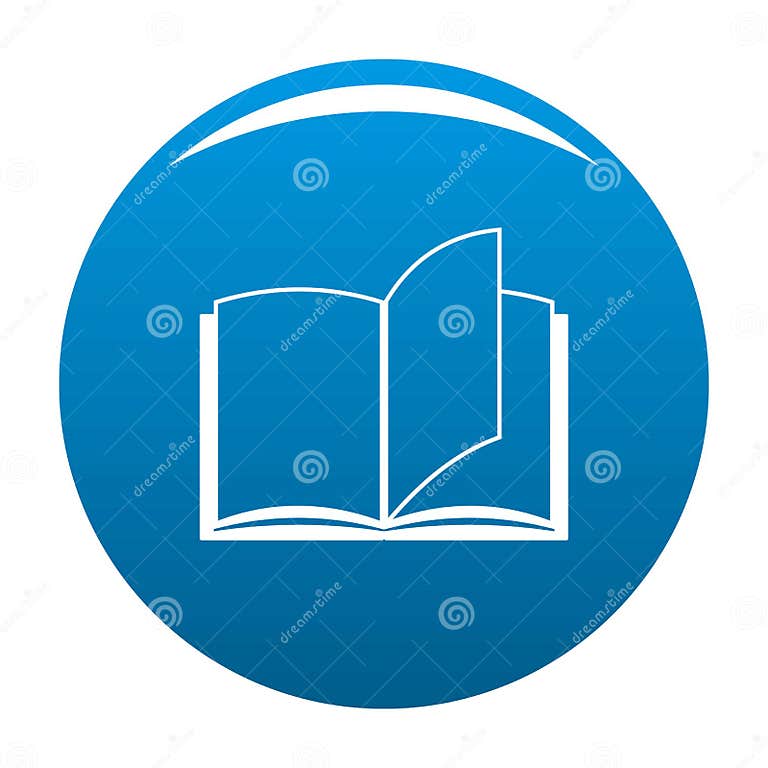 Book page icon blue vector stock vector. Illustration of knowledge ...