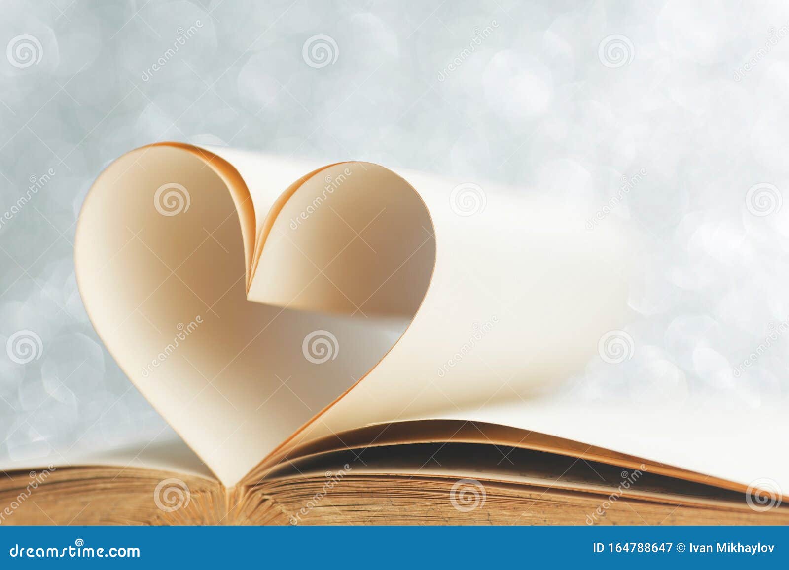 Book with Pages Shape of Heart Stock Image - Image of book, reading ...