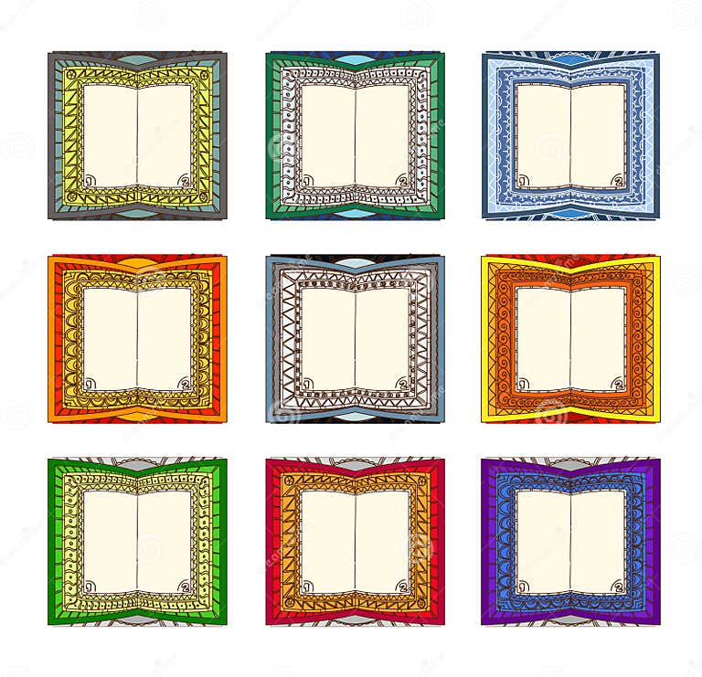 Book pages template stock vector. Illustration of outline - 19656874