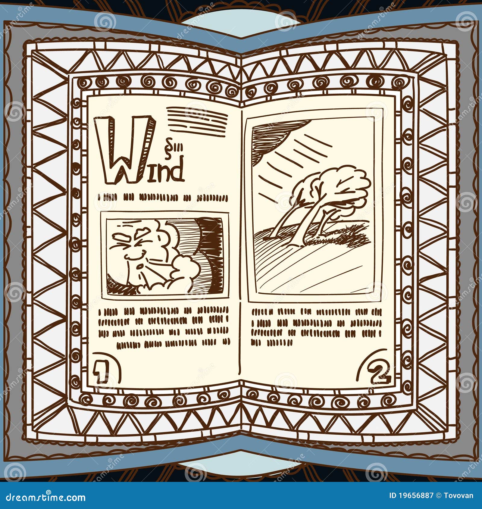 Book pages template stock vector. Illustration of page - 19656887