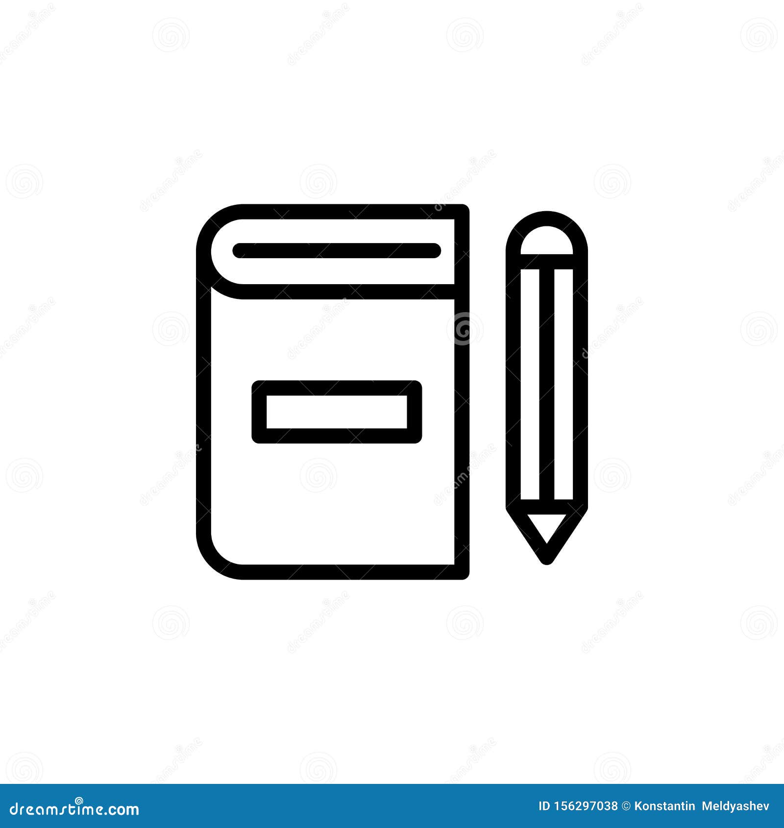 Book, Pen Icon. Simple Thin Line, Outline of Book Icons for UI and UX ...