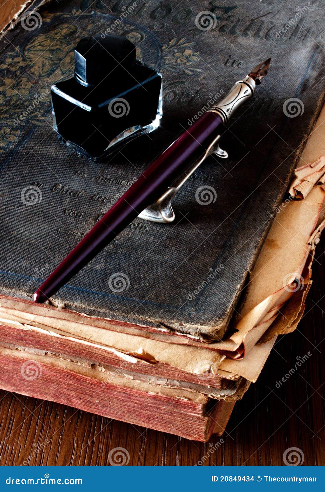 Book with a pen and ink stock photo. Image of bible, history - 20849434