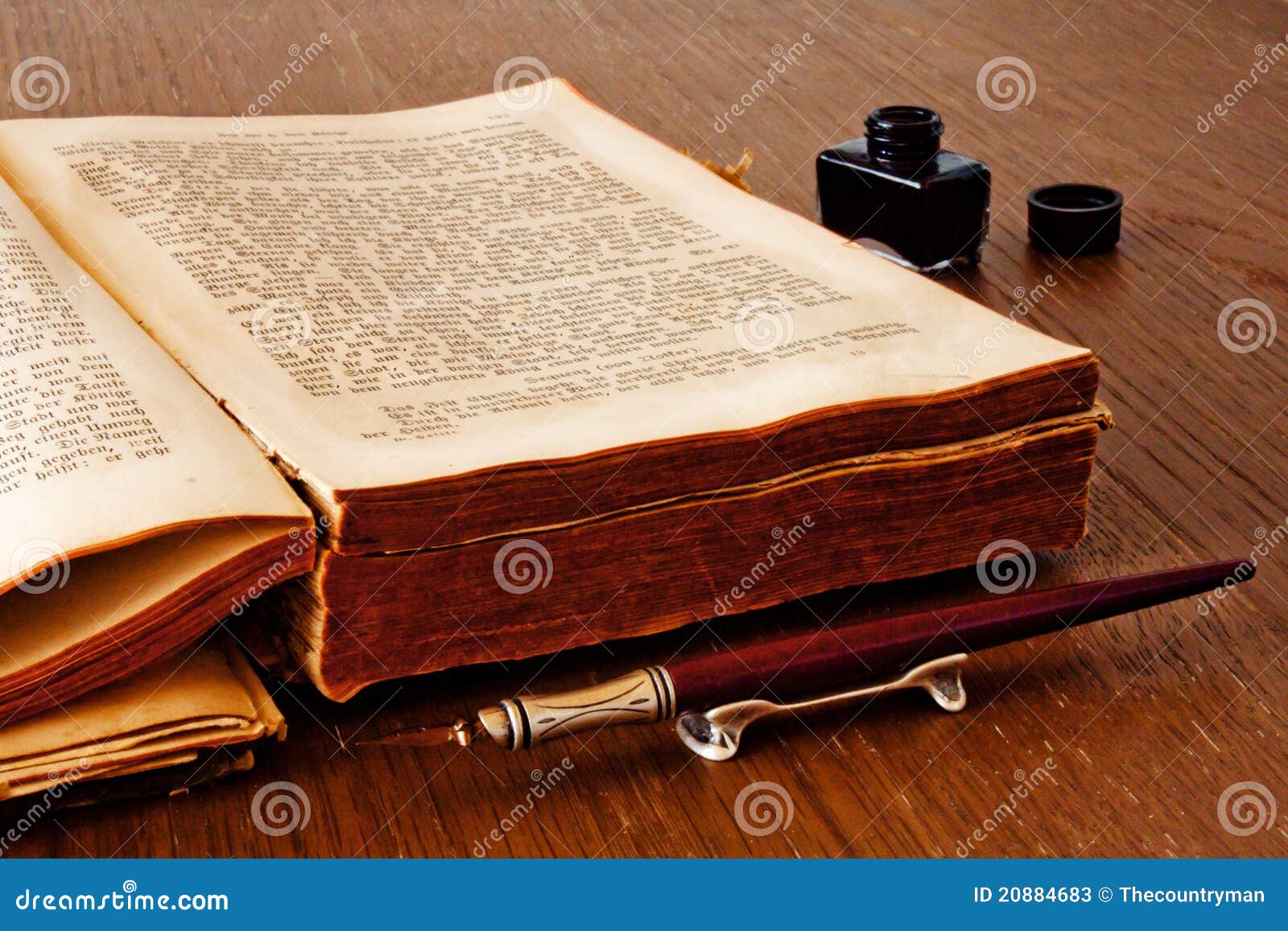 Book with a pen and ink stock image. Image of roman, contract - 20884683
