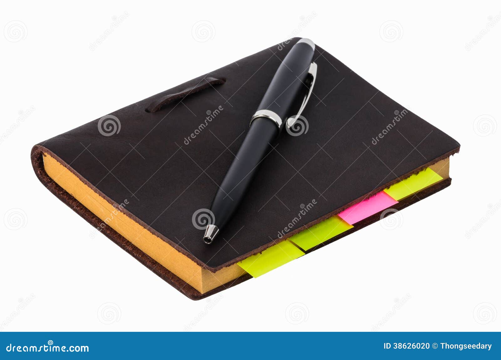 Book and pen isolated stock photo. Image of leather, closeup - 38626020
