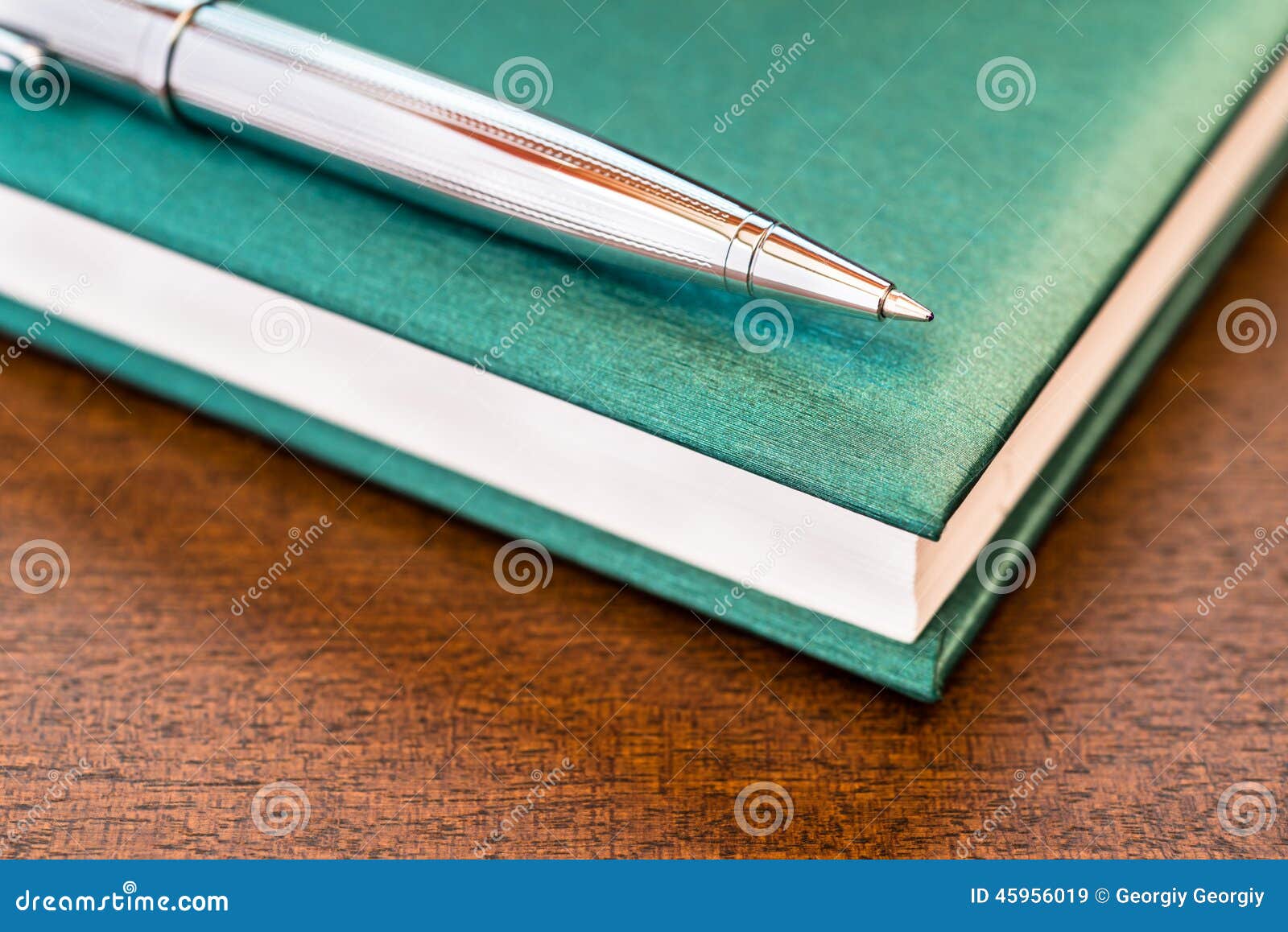 Book with a Pen on the Table Stock Image - Image of actions, business ...