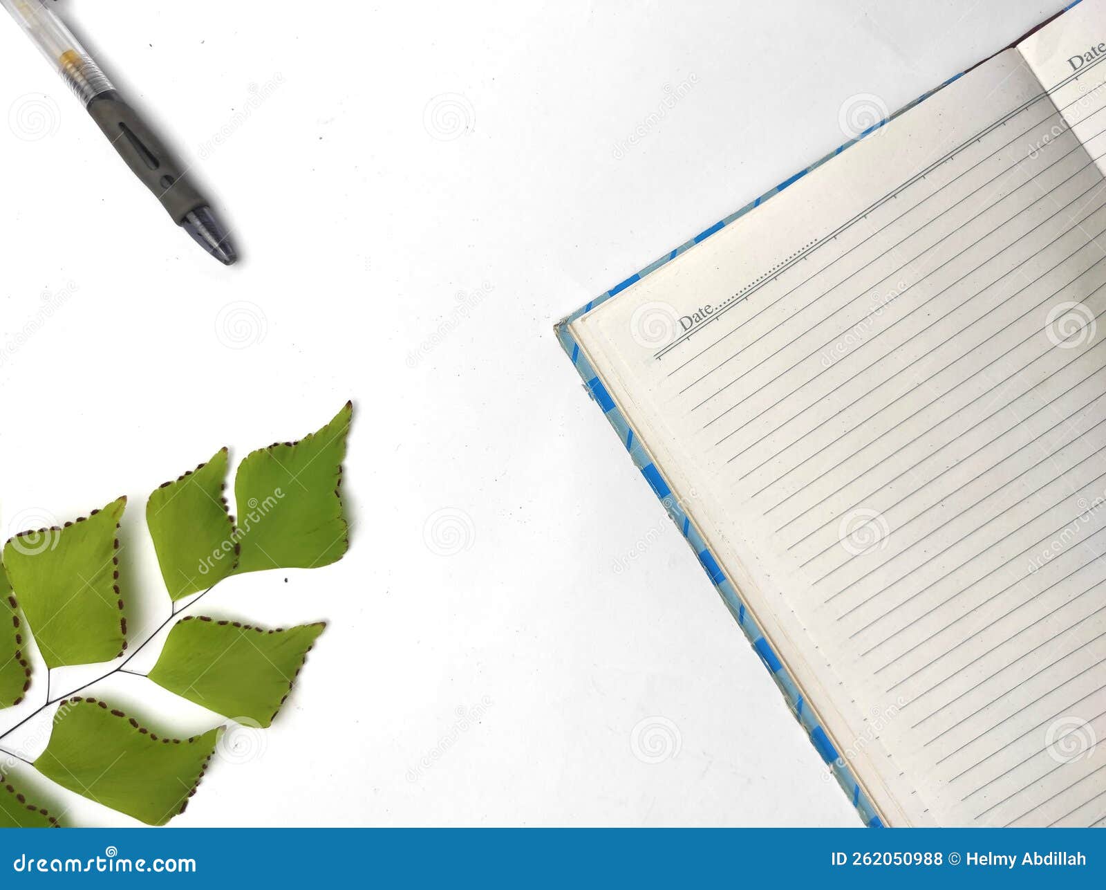 A Book and a Pen on a White Background Stock Photo - Image of ...