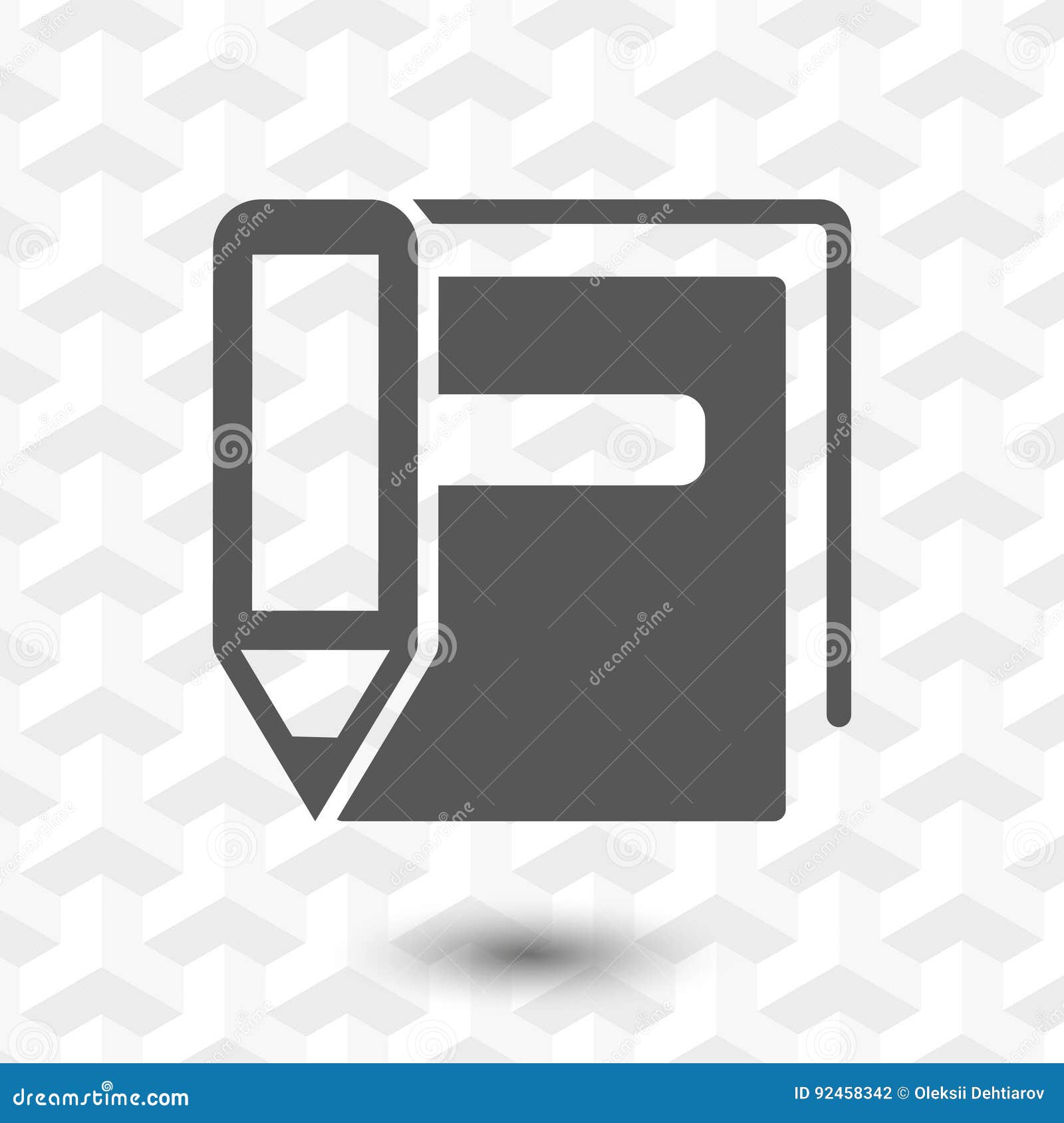 Book Pencil Icon Stock Vector Illustration Flat Design Stock Vector ... Book Pencil Icon Stock Vector Illustration Flat Design Stock Vector ...