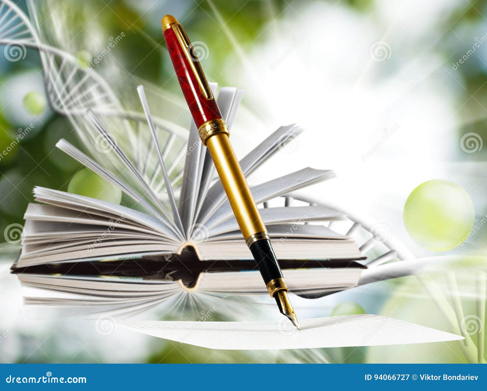 Book and Pens on Abstract Background Stock Image - Image of quantity ...