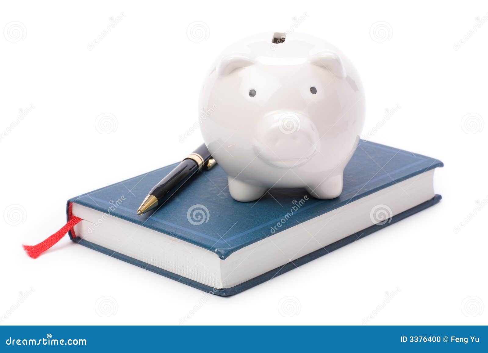 Book and Piggy Bank stock photo. Image of bank, white - 3376400