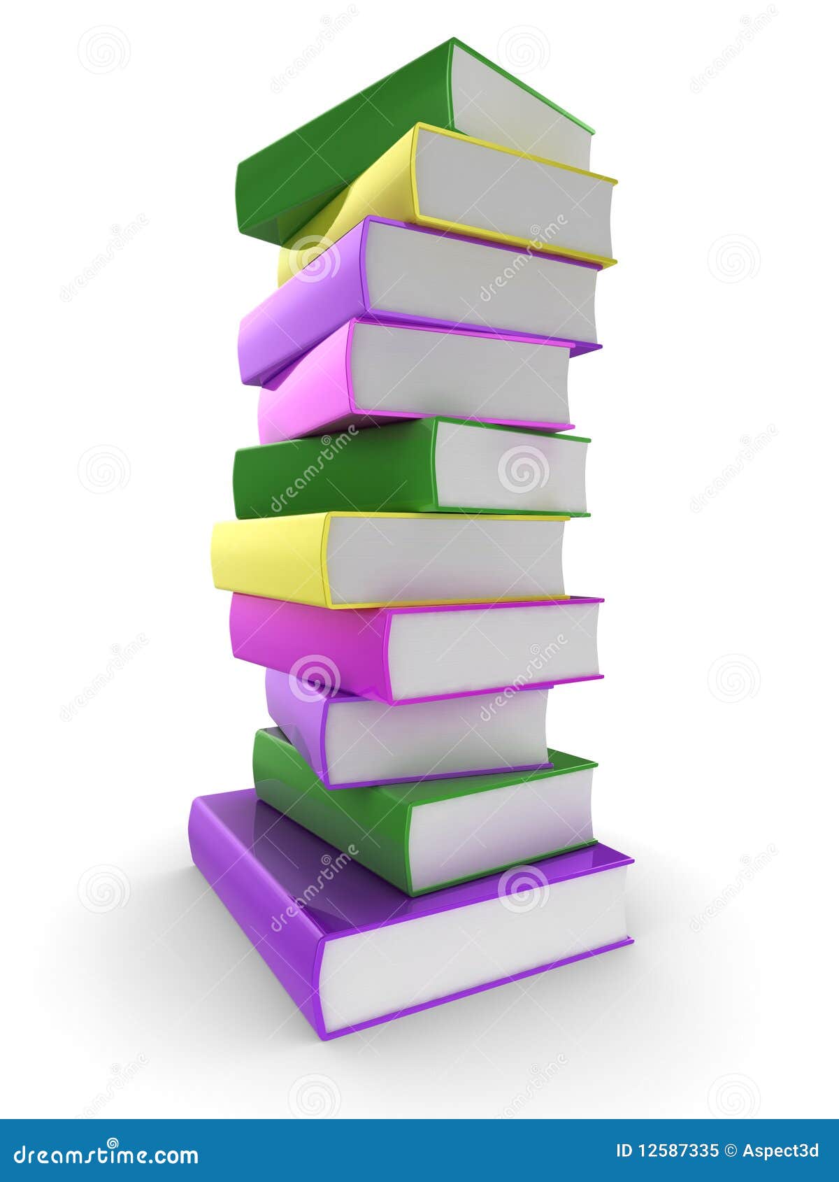 Book pile stock illustration. Illustration of learn, isolated - 12587335