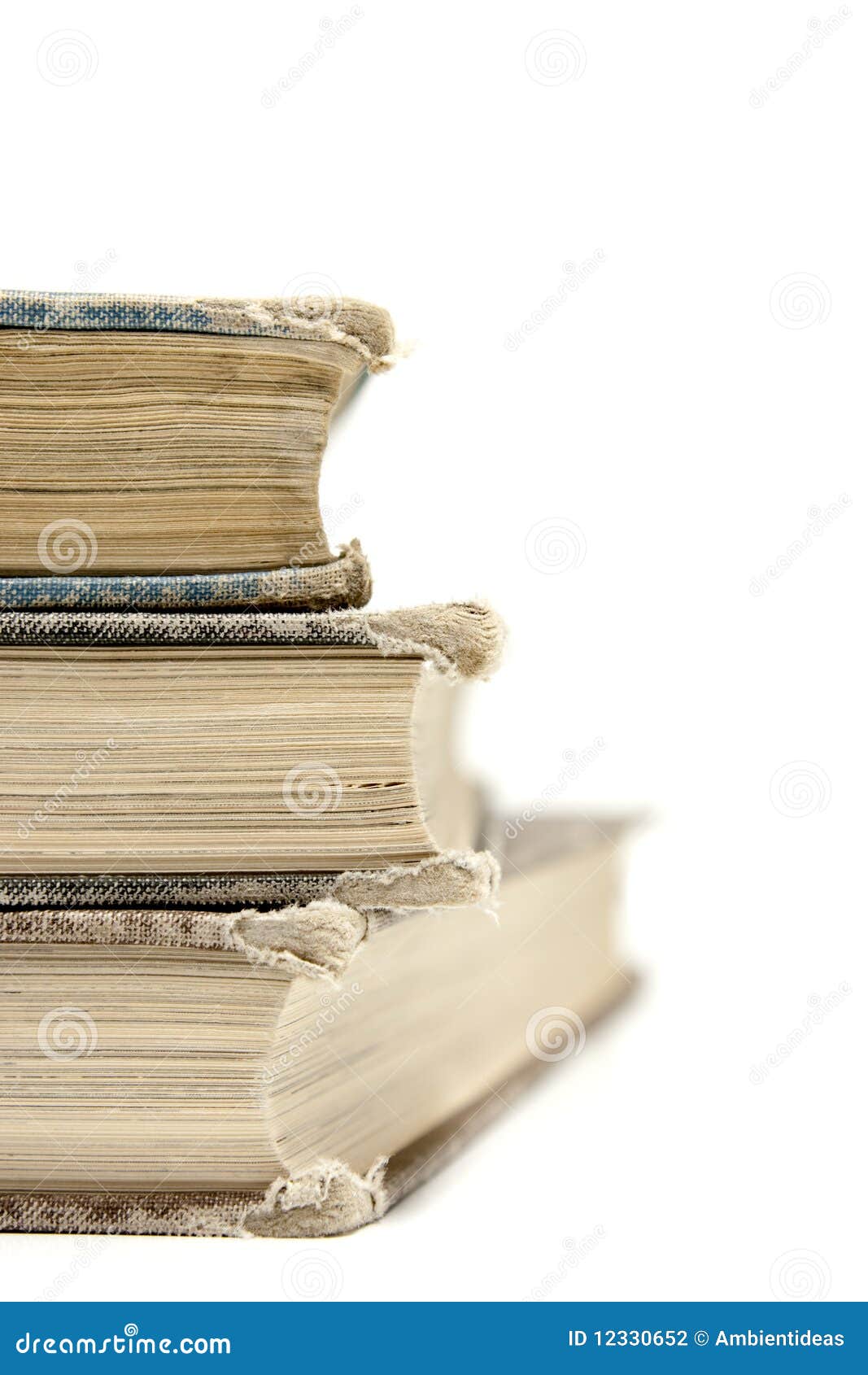 Book Pile Isolated on White Stock Photo - Image of cover, education ...