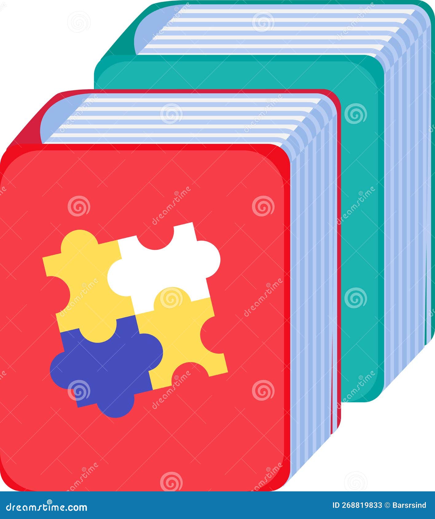 Book Pile with Mathematical School Problem Vector Stock Illustration ...