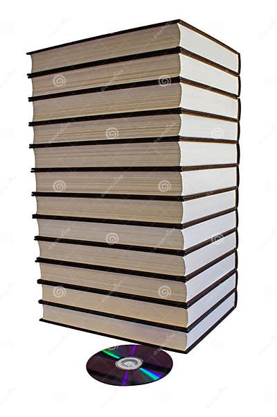 Book pile and one DVD disk stock photo. Image of disk, micro - 602742