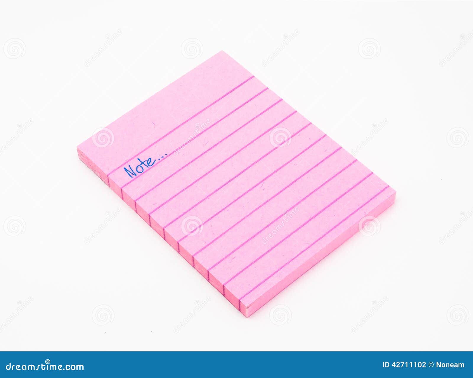 Book of Pink Note Paper stock photo. Image of isolated - 42711102