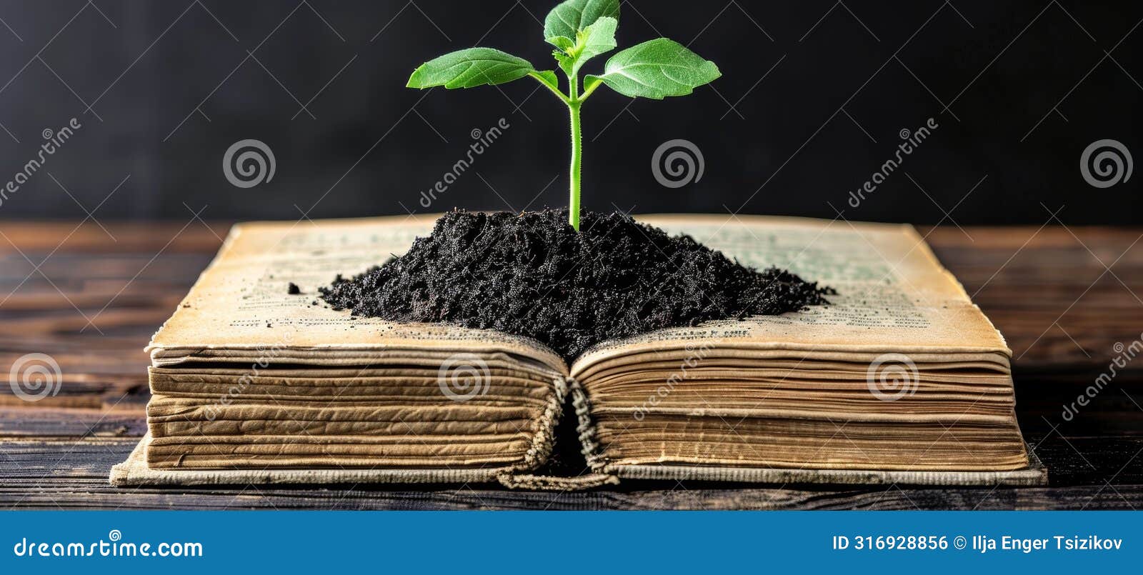 Book with Plant Depicting Growth and Learning As Metaphor for Education ...