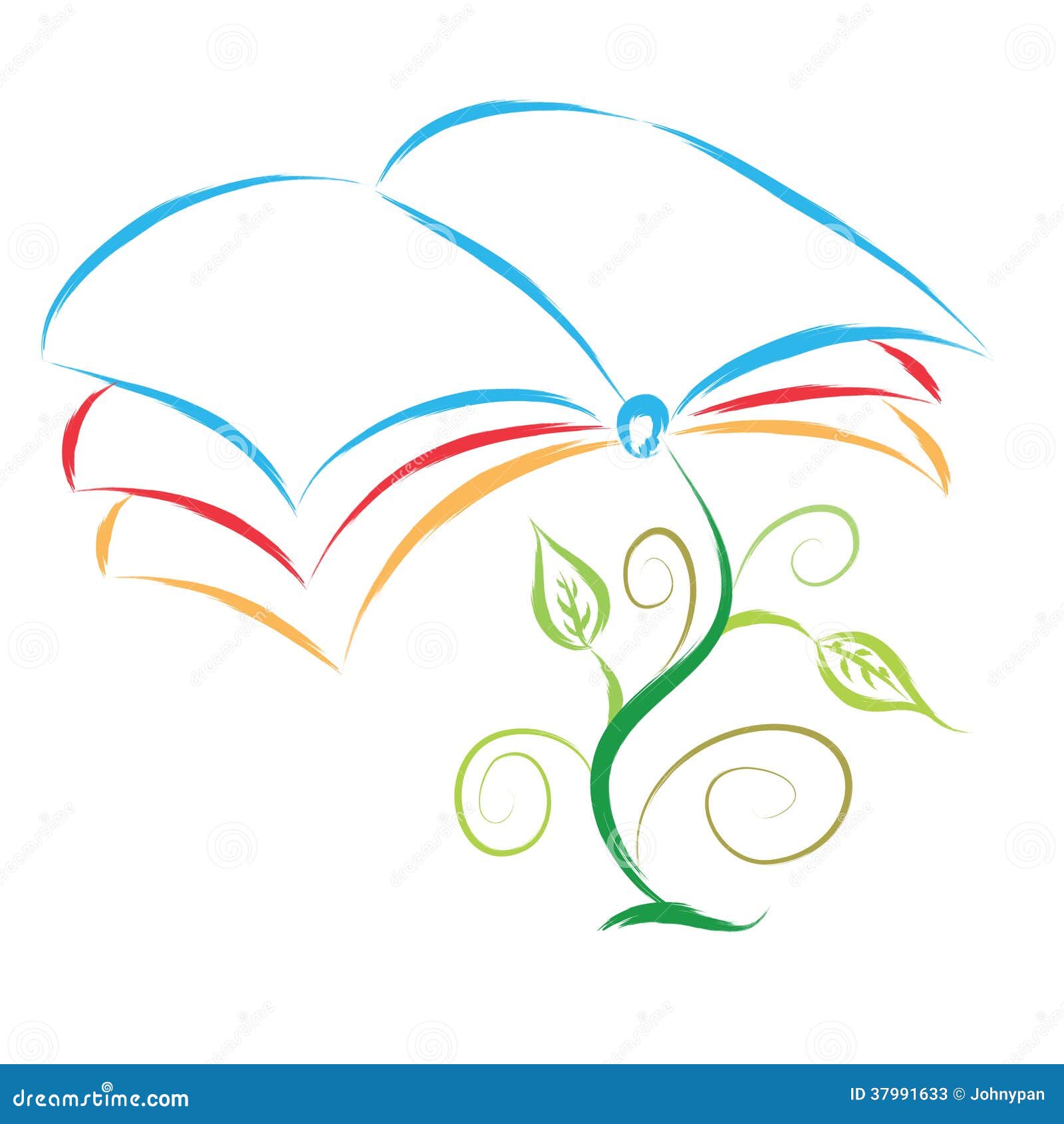 Book plant stock vector. Illustration of binding, backgrounds - 37991633