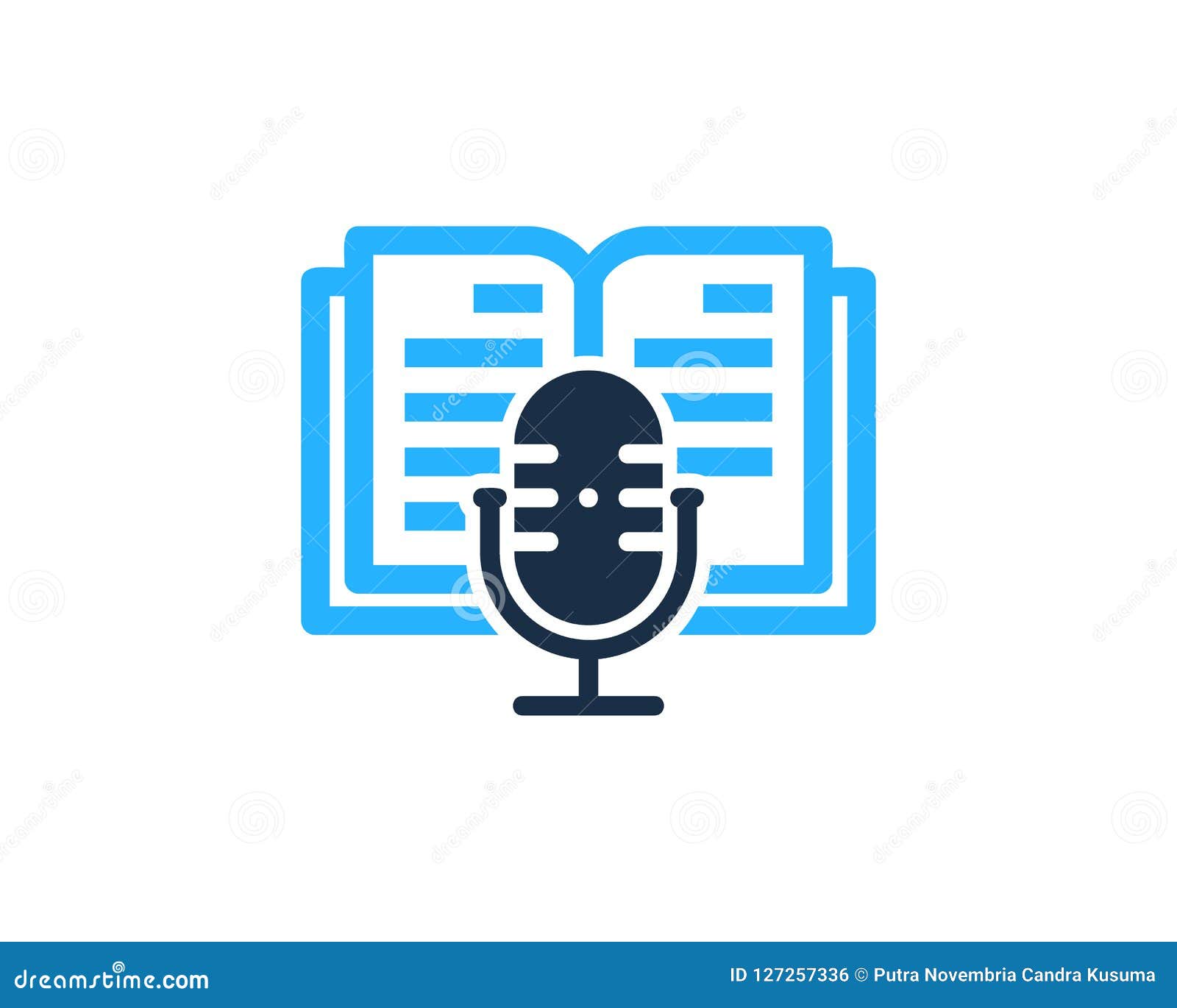 Book Podcast Logo Icon Design Stock Vector - Illustration of icon ...
