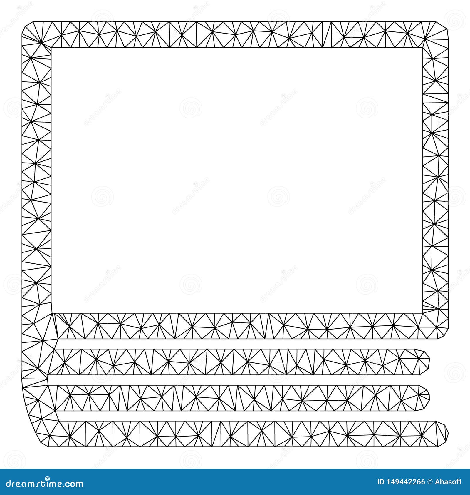 Book Polygonal Frame Vector Mesh Illustration Stock Vector ...