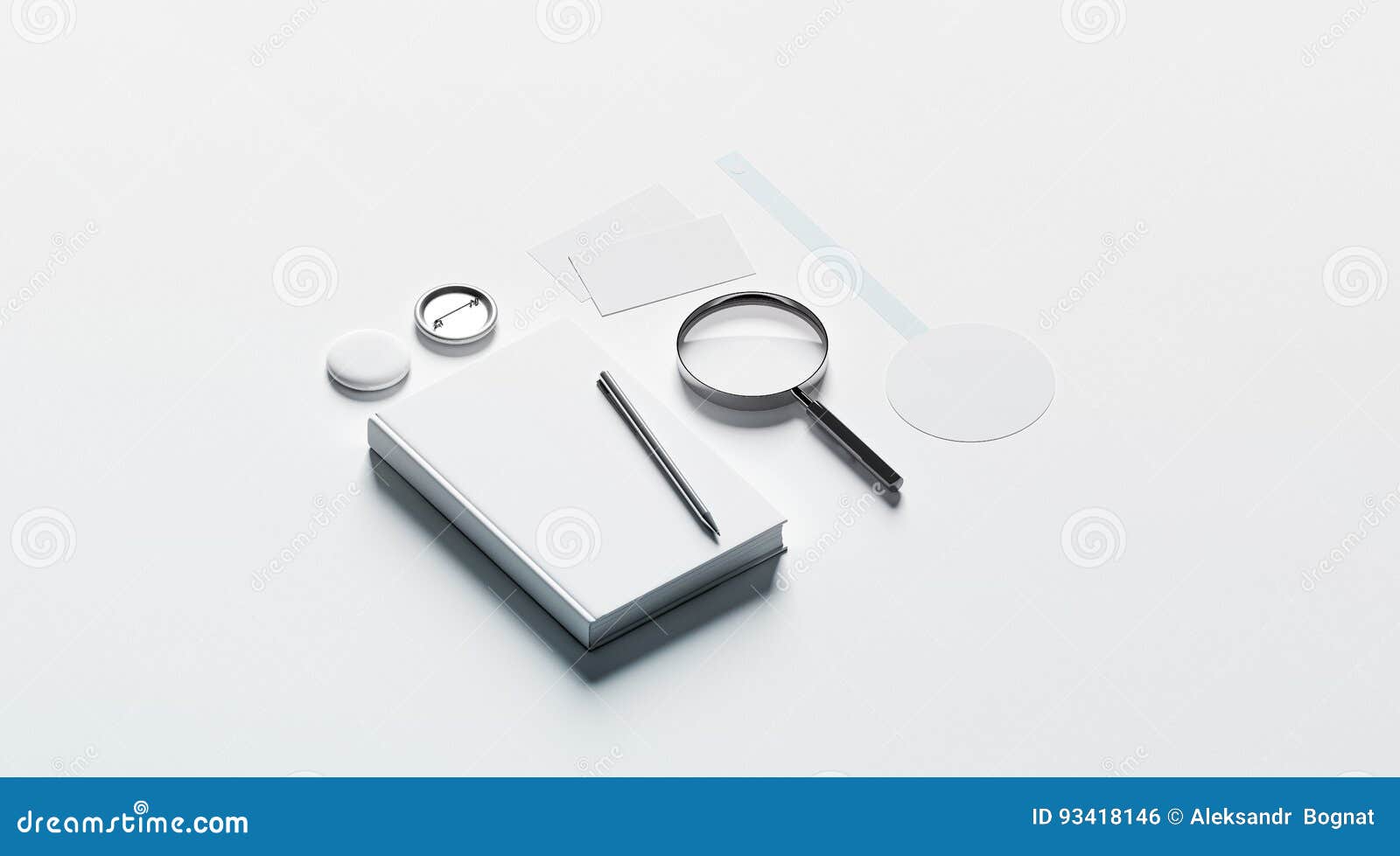 Blank Objects Composition Mockup. White Cube And Sphere. Isolated ...