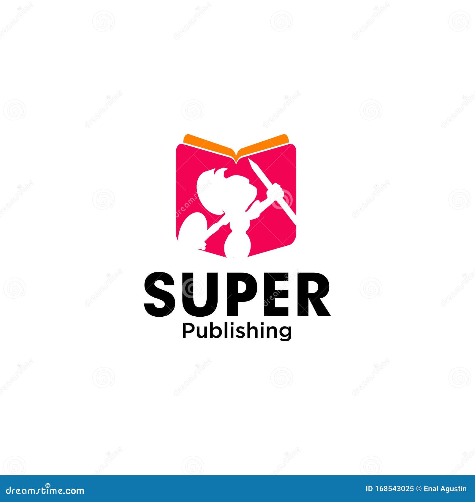 Book Publishing for Woman Logo Design Vector Template Stock Vector ...