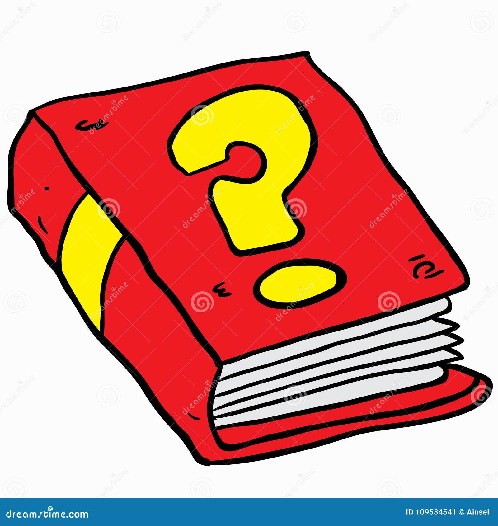 Book with question mark stock illustration. Illustration of photograph ...
