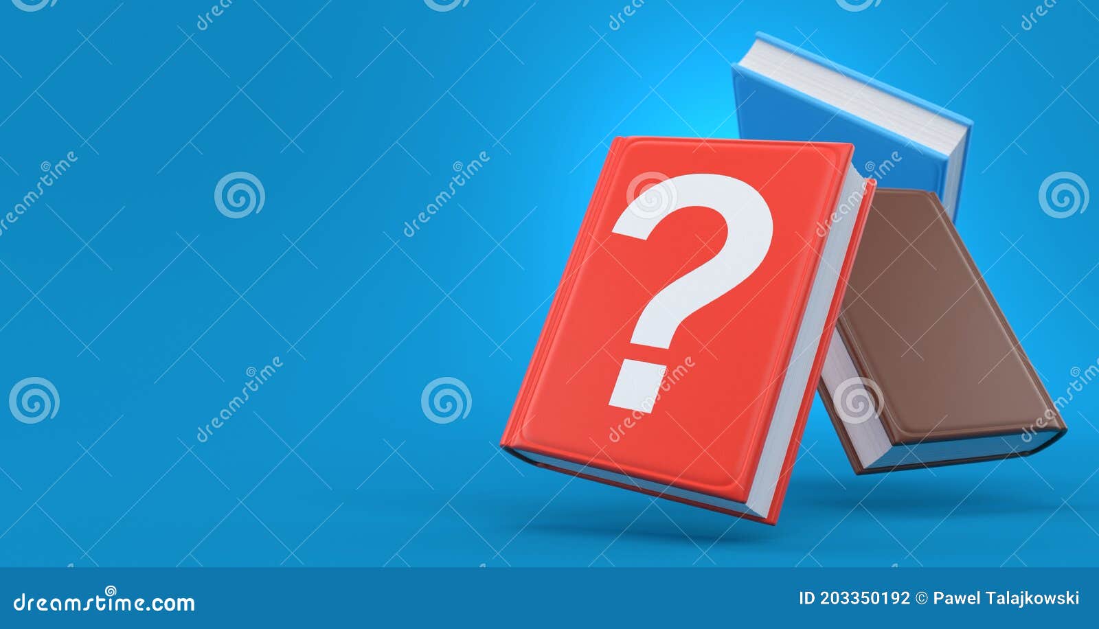 Book with Question Mark on Cover Stock Illustration - Illustration of ...
