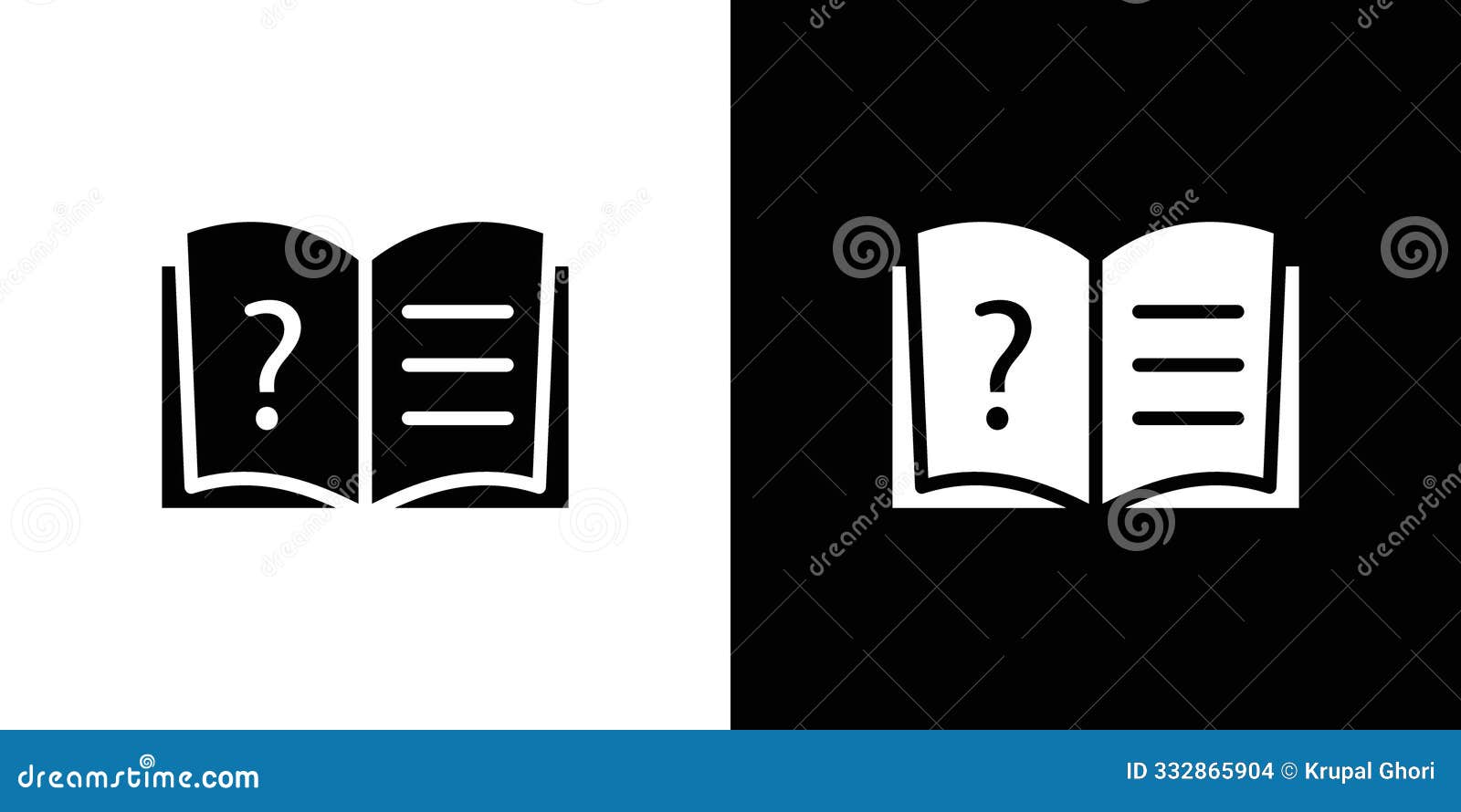 Book with Question Mark Icon Logo Set Vector Stock Vector ...