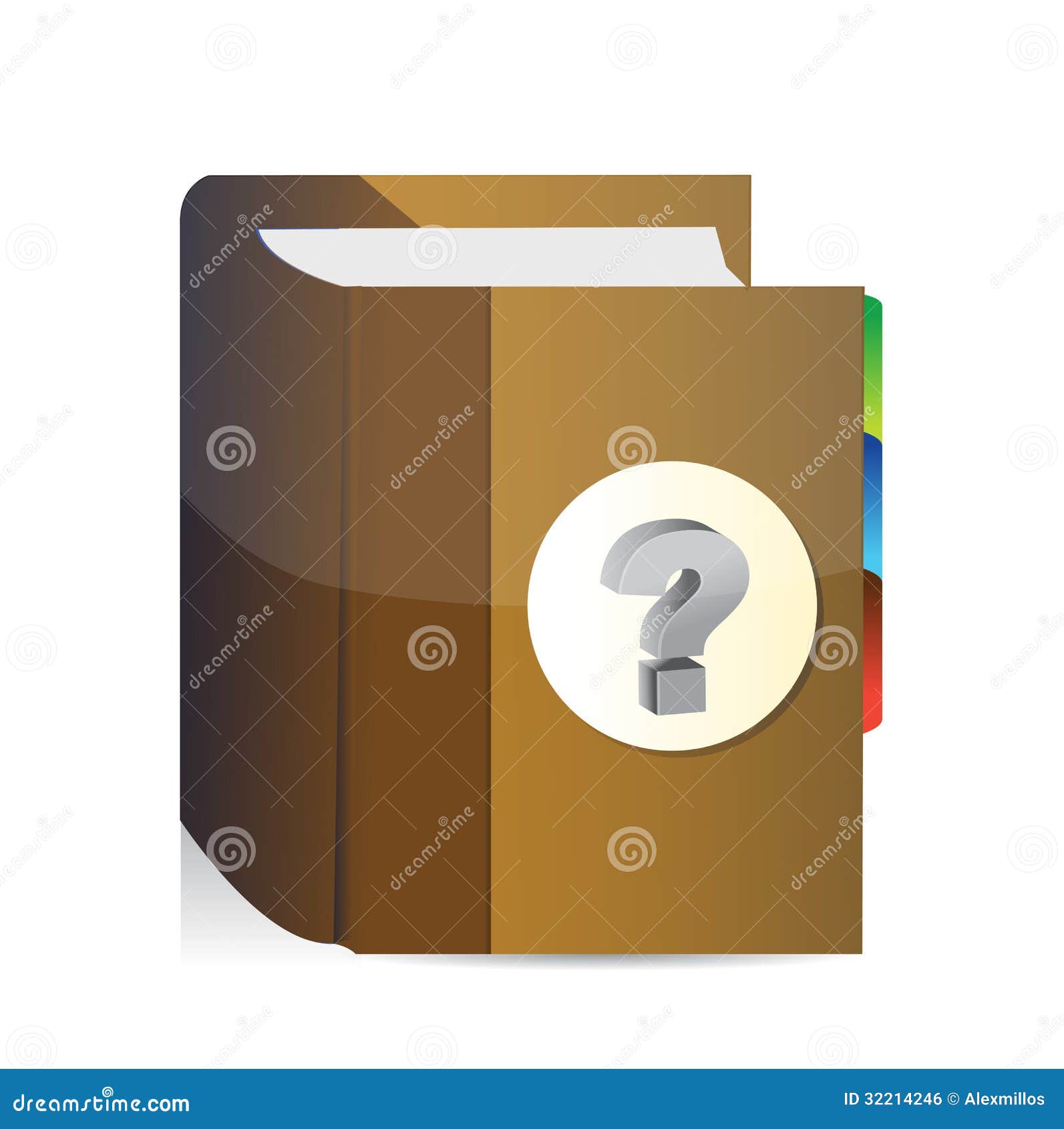 Book with Question Mark Illustration Design Stock Illustration ...