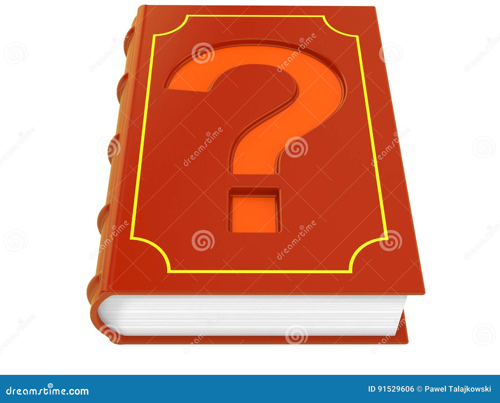 Book with question mark stock illustration. Illustration of background ...