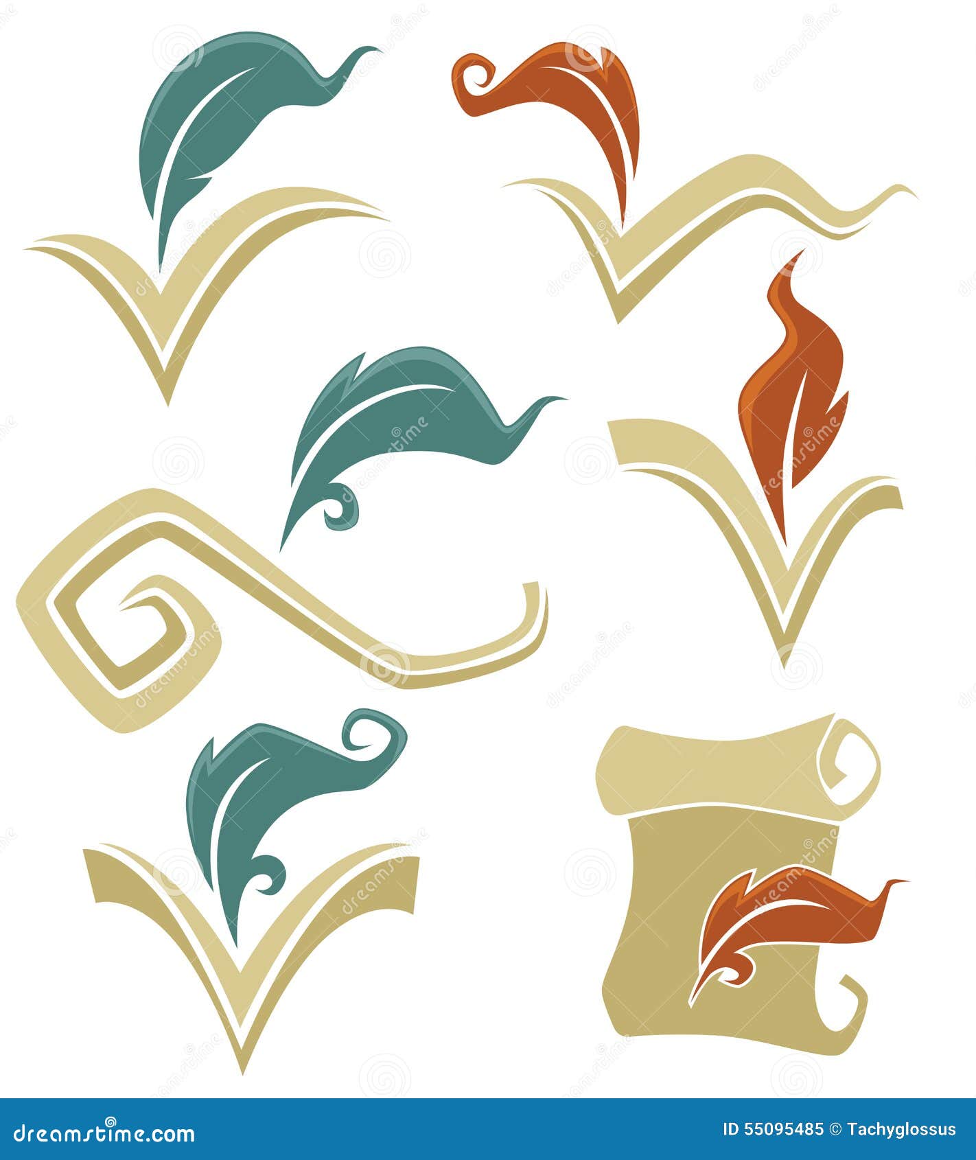 Book and quill stock vector. Illustration of sheet, quill - 55095485