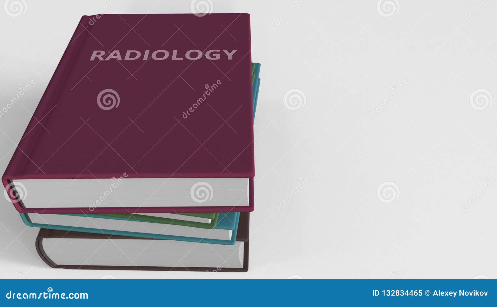 Book with RADIOLOGY Title. 3D Rendering Stock Illustration ...