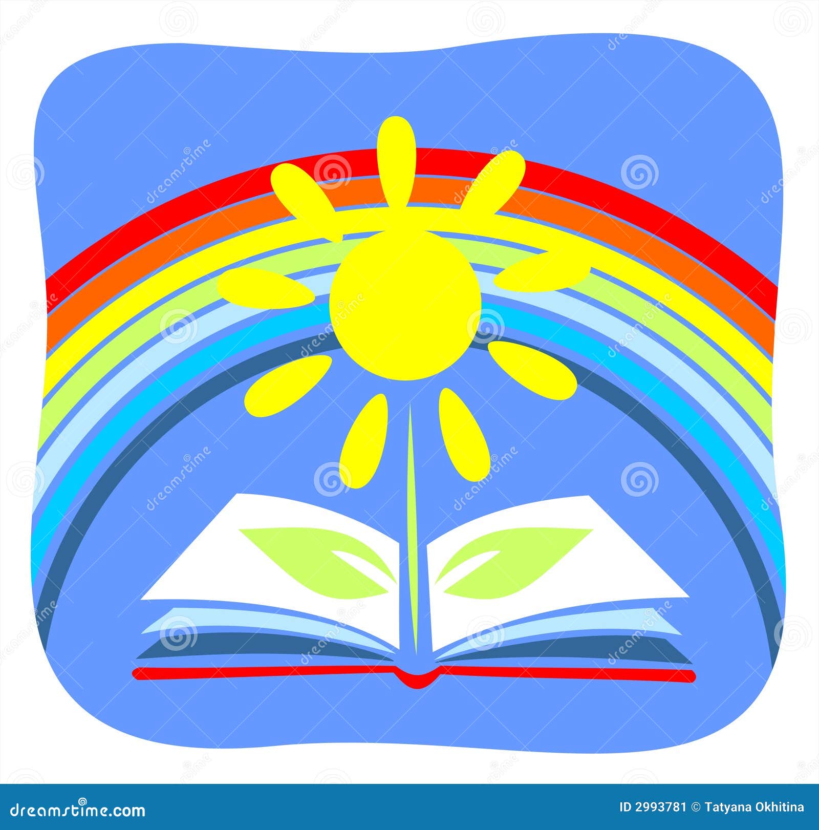 Book and rainbow stock vector. Illustration of read, culture - 2993781