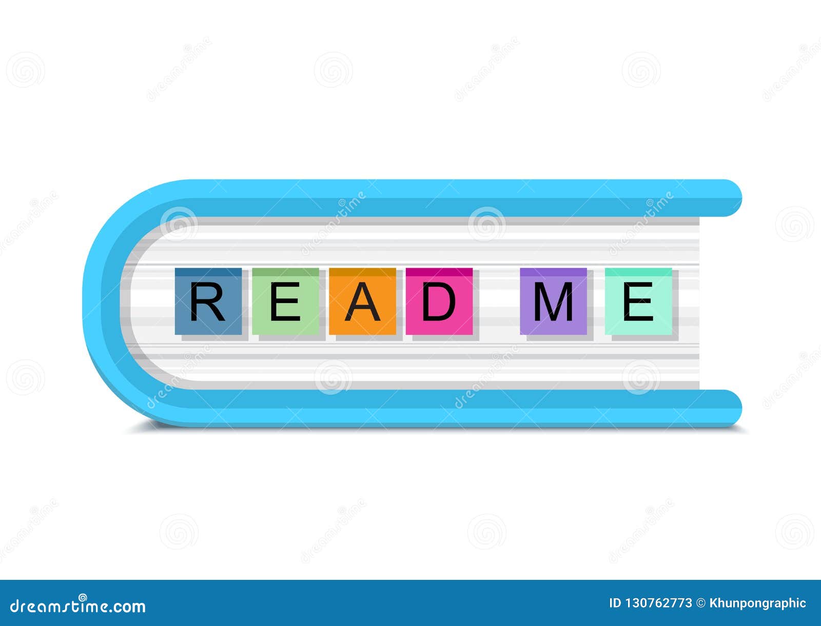 Book with Read Me Wording, Education Concept Vector Stock Vector ...