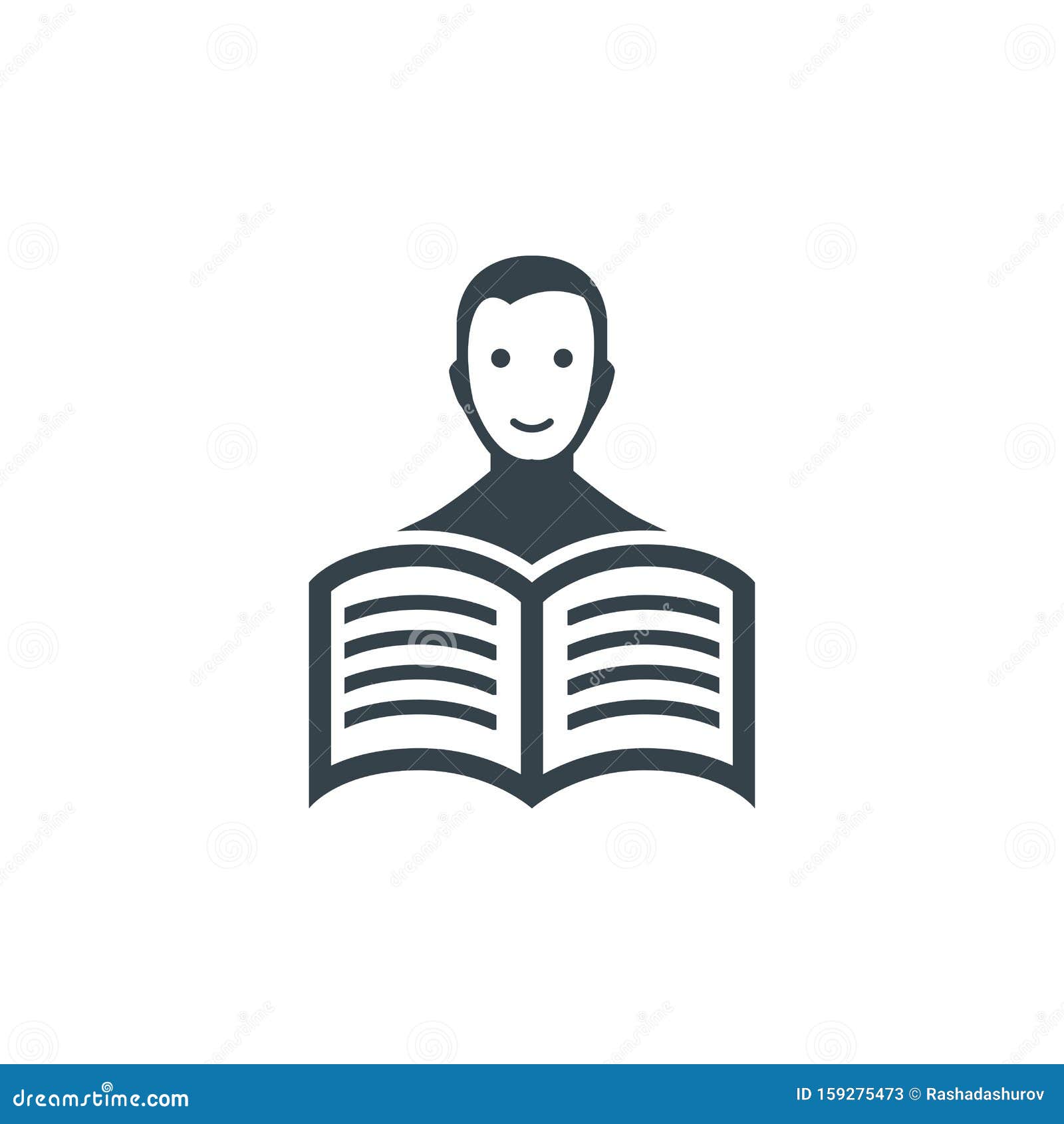 Book Reader Concept Logotype Template Stock Vector - Illustration of ...