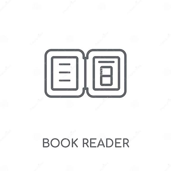 Book Reader Linear Icon. Modern Outline Book Reader Logo Concept Stock ...