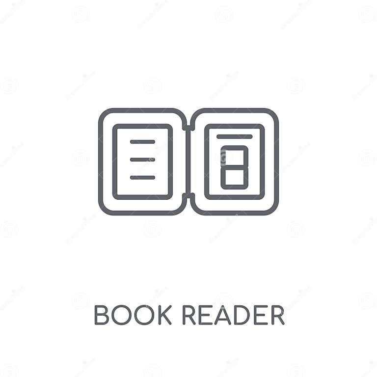 Book Reader Linear Icon. Modern Outline Book Reader Logo Concept Stock ...