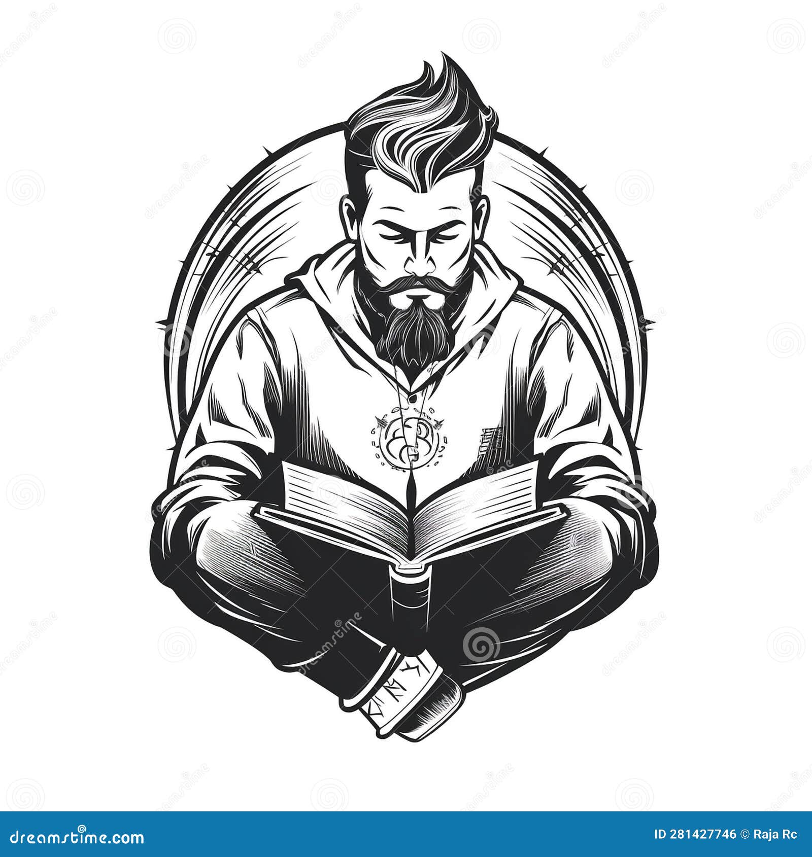 Book Reader logo stock illustration. Illustration of emblem - 281427746