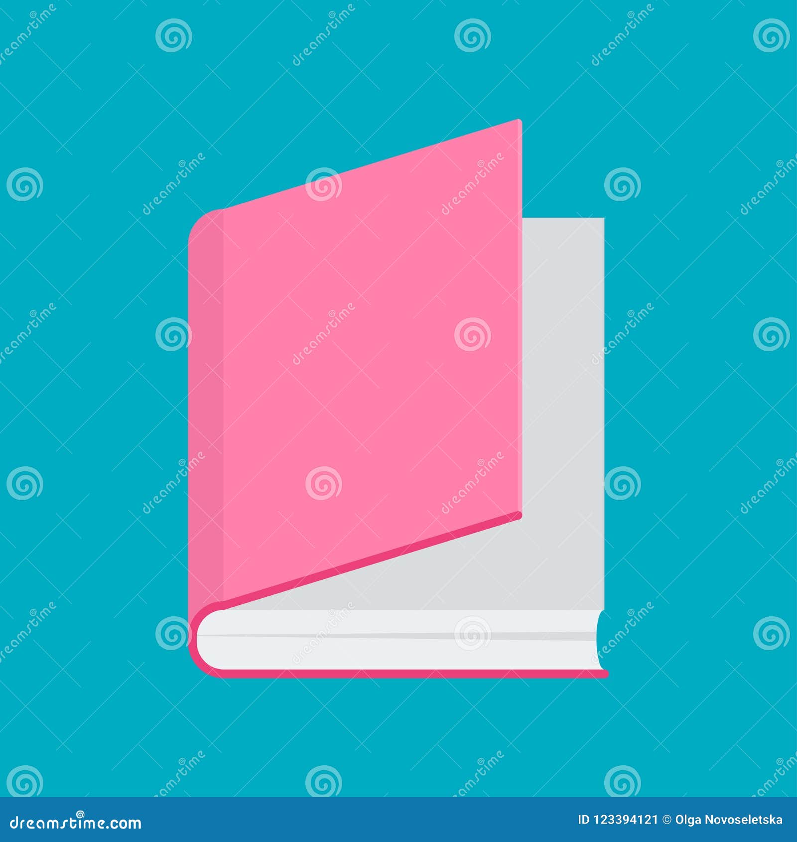 Book Color Icon on Blue. Book for Reading and Studying at School Stock ...