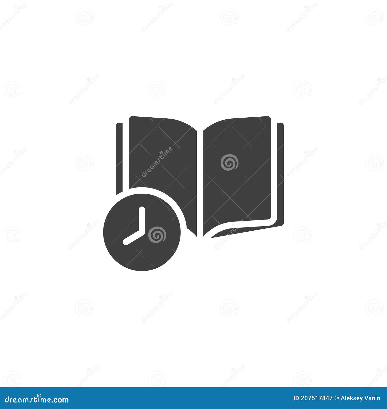 Book Reading Time Vector Icon Stock Illustration - Illustration of book ...