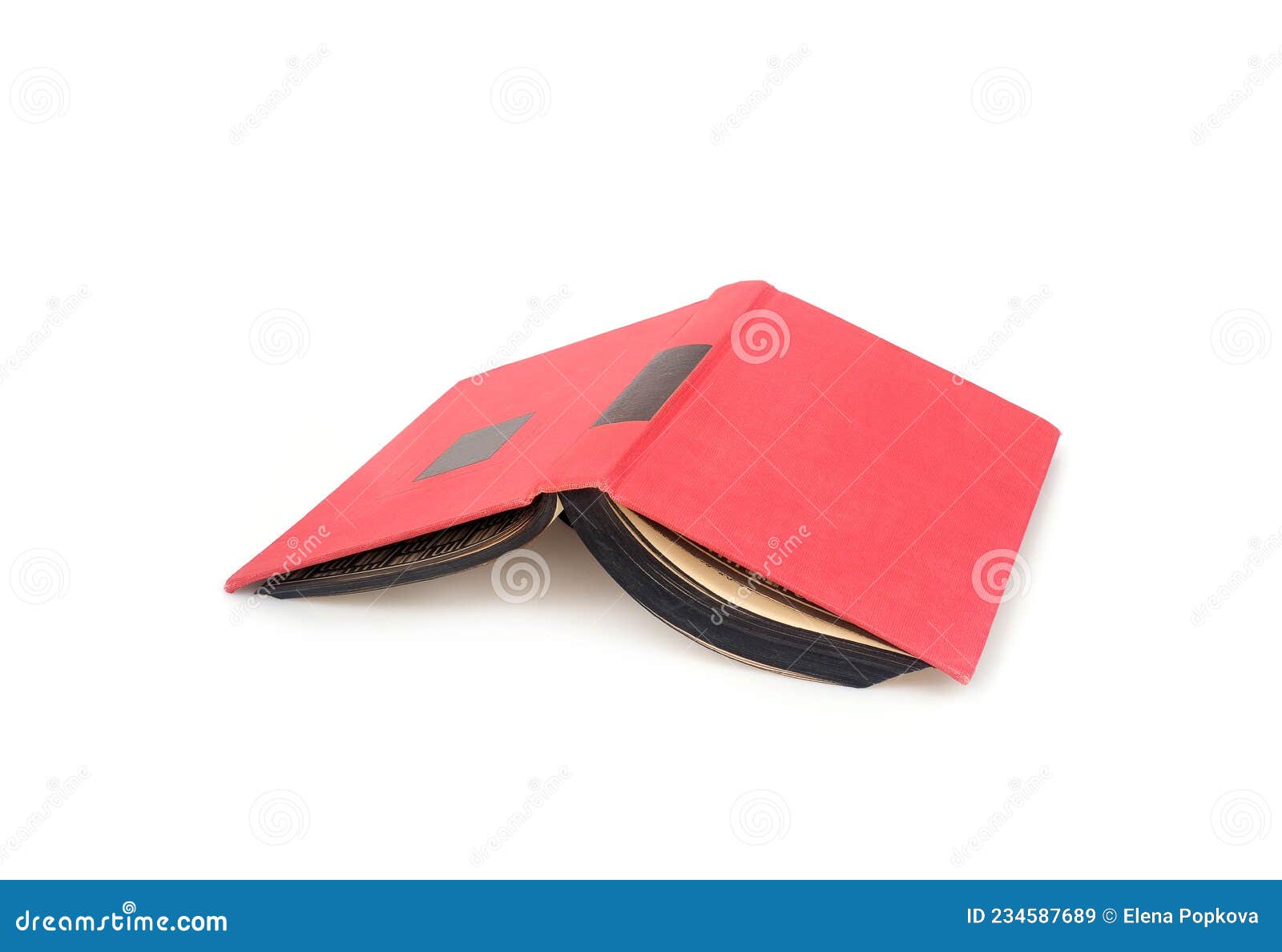 Book in Red Cover Isolated on a White Background Stock Image - Image of ...