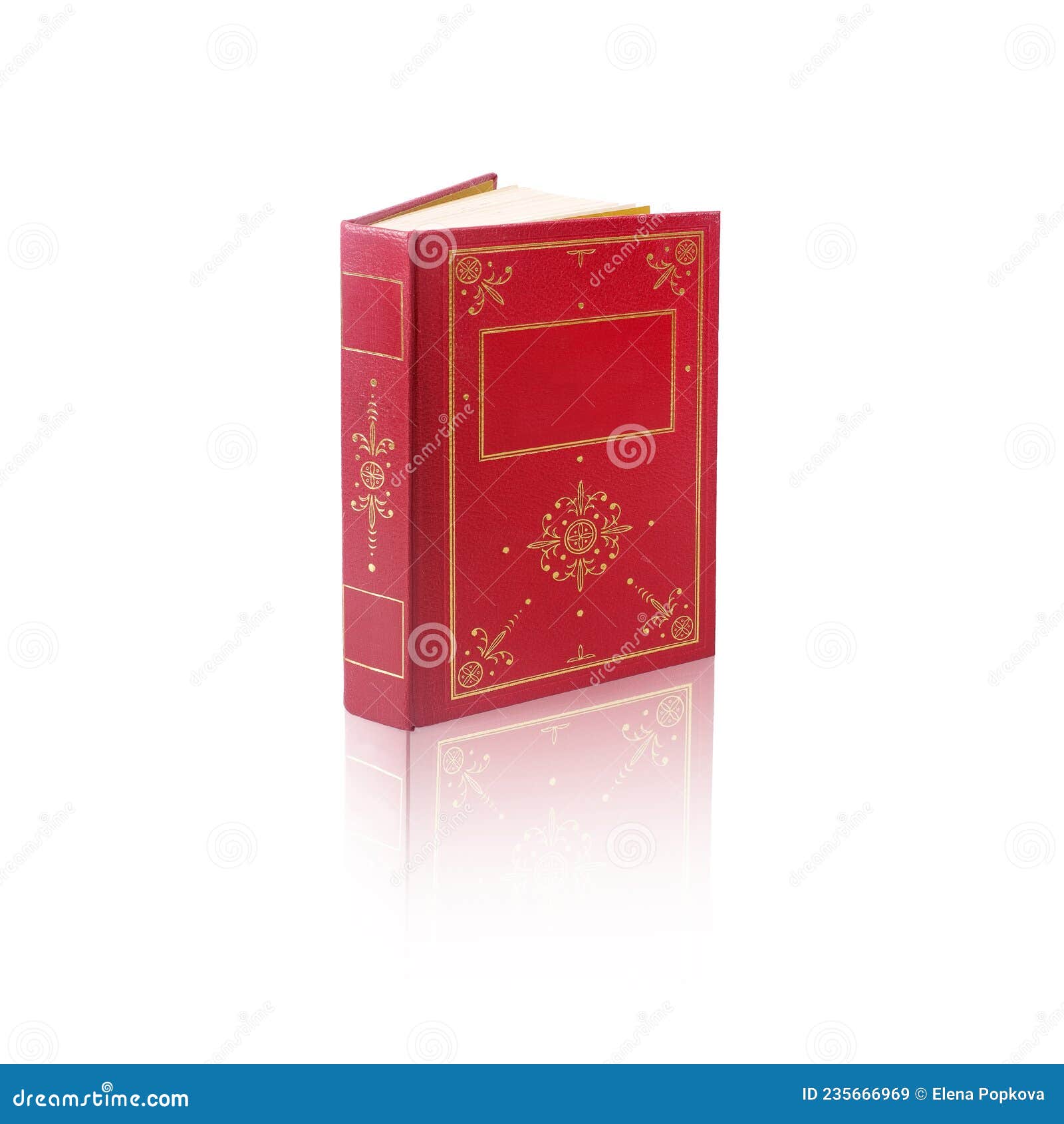 Book in Red Cover Isolated on a White Background Stock Image - Image of ...