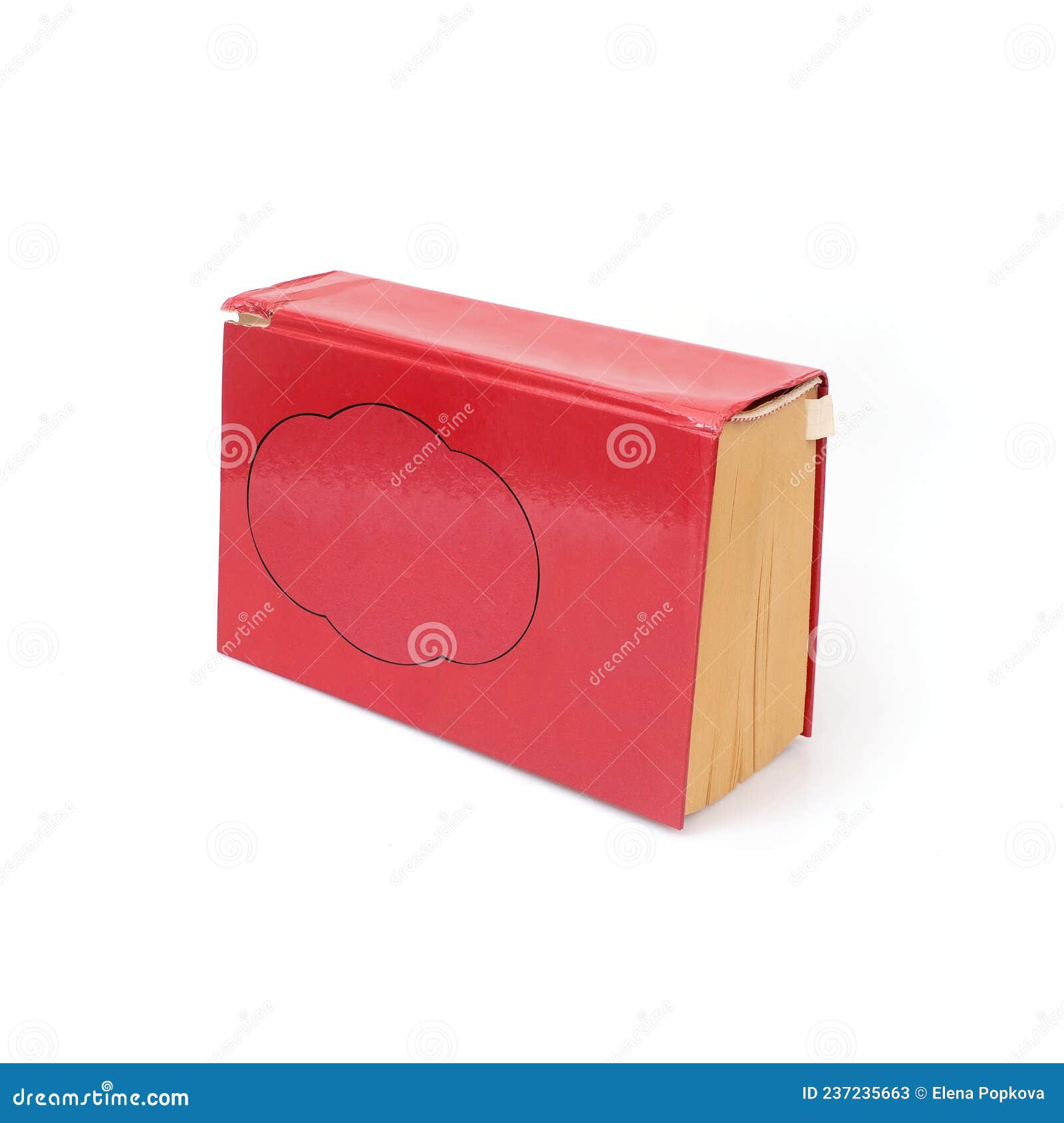 Book in Red Cover Isolated on a White Background Stock Image - Image of ...