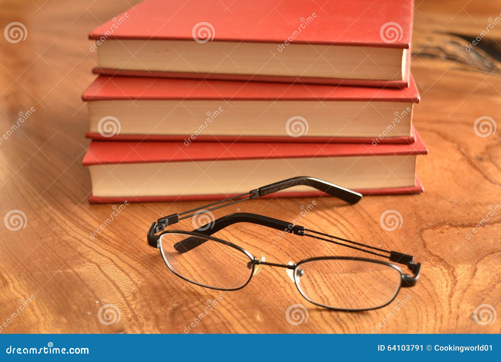 Book with a Red Cover Three Books Stock Image - Image of book ...