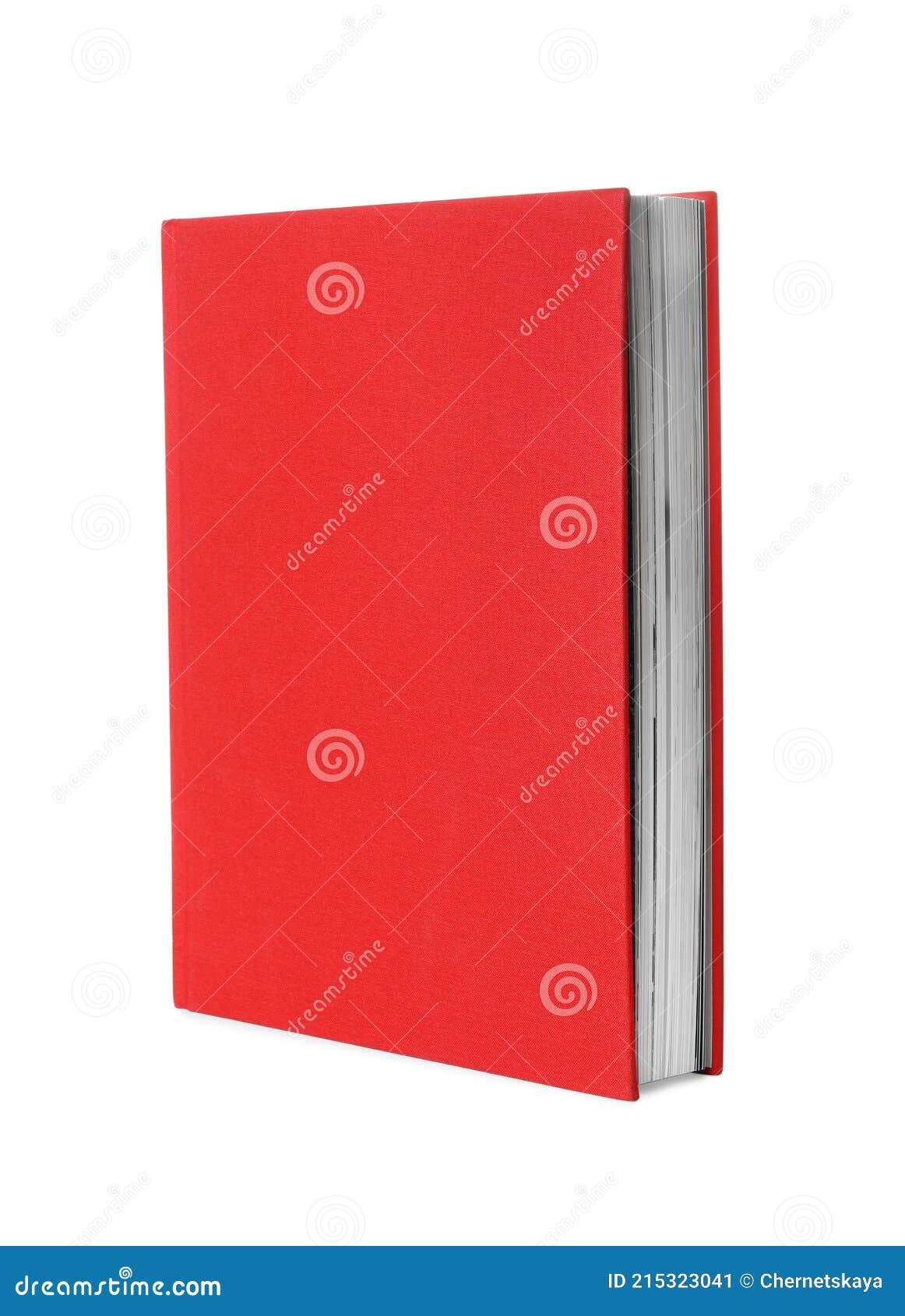 Book with Red Cover on White Background Stock Image - Image of ...
