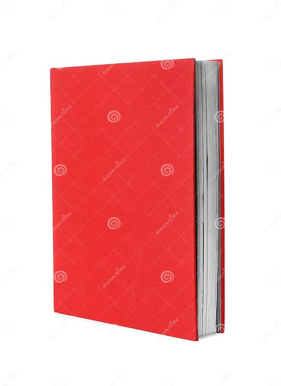 Book with Red Cover on White Background Stock Image - Image of ...