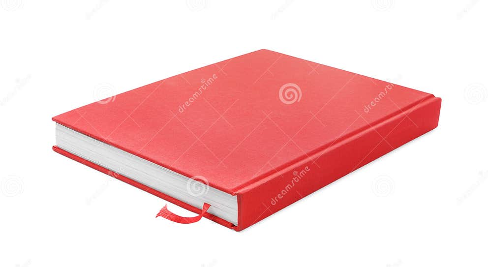 Book with Red Cover on White Background Stock Photo - Image of design ...
