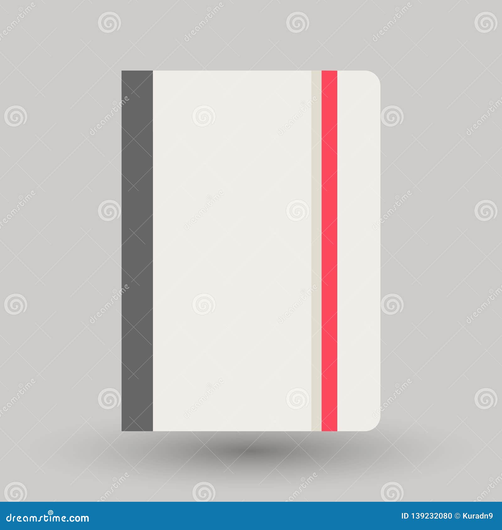 Book with Red Ribbon Bookmark Vector Illustration Icon in Flat Design ...