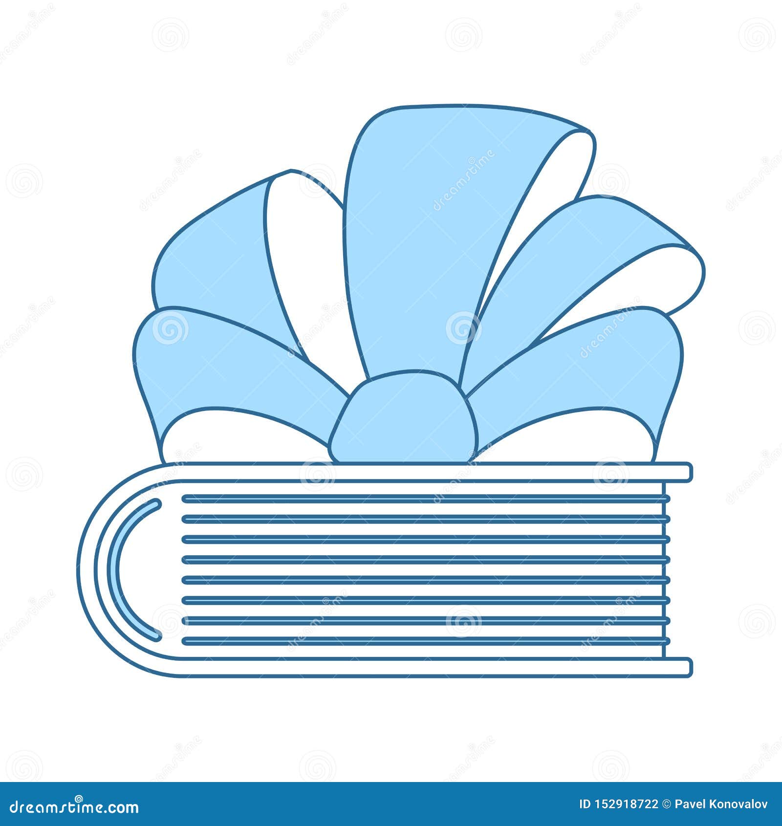 Book with Ribbon Bow Icon stock vector. Illustration of learn - 152918722