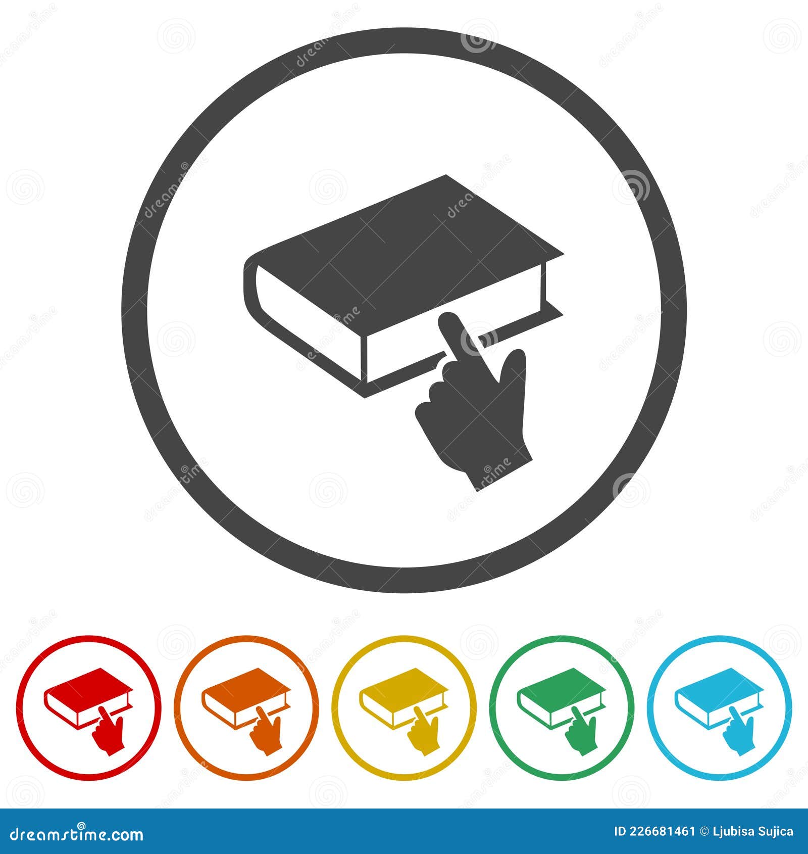 Book Ring Icon Isolated on White Background Stock Vector - Illustration ...